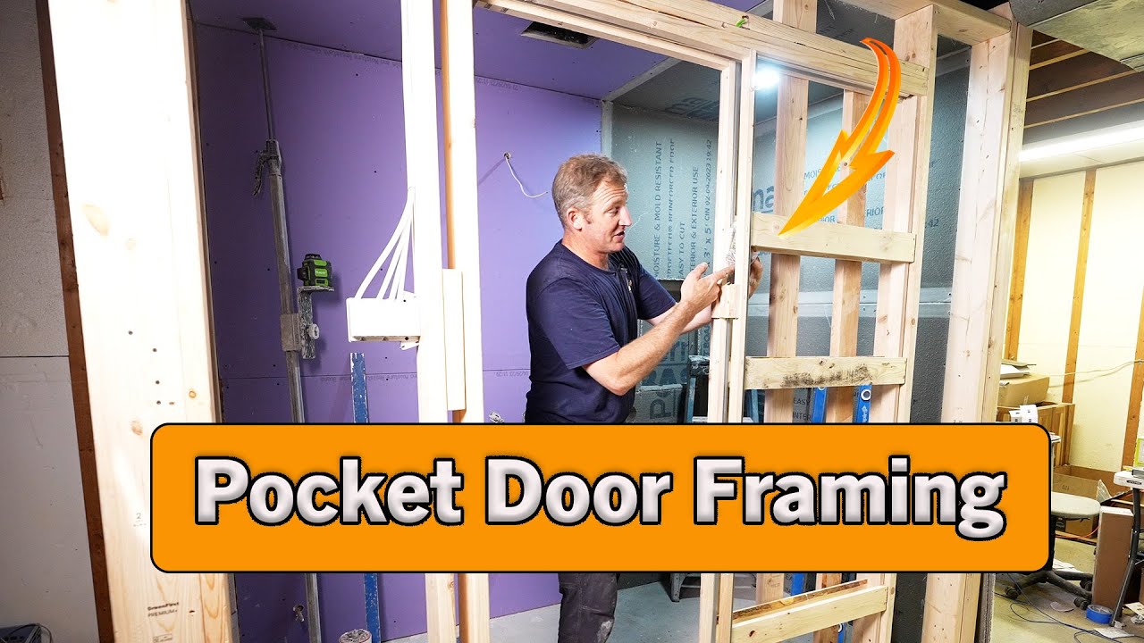 Pocket Door Framing for a Small Bathroom - YouTube