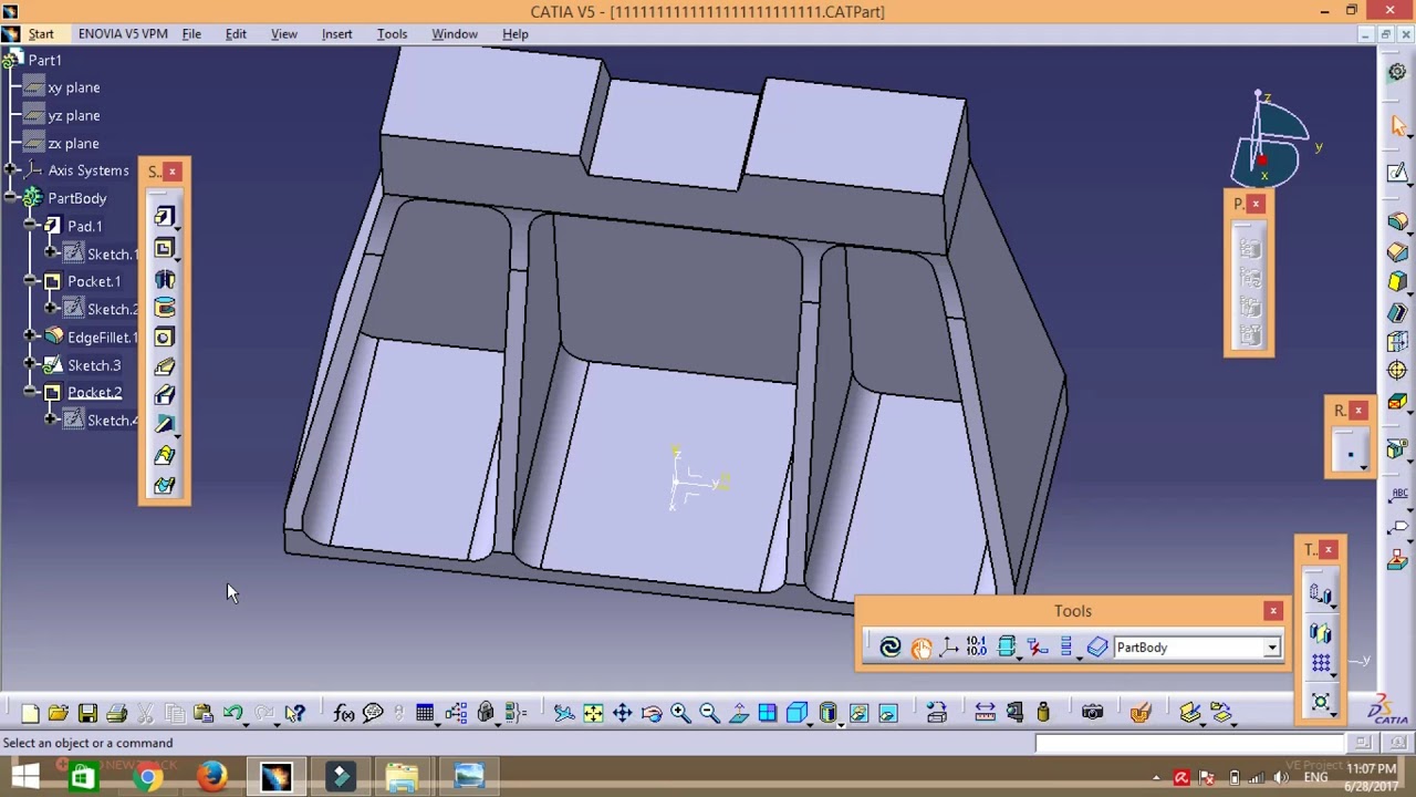 creating the 3D models from the drawing - Catia V5. - YouTube