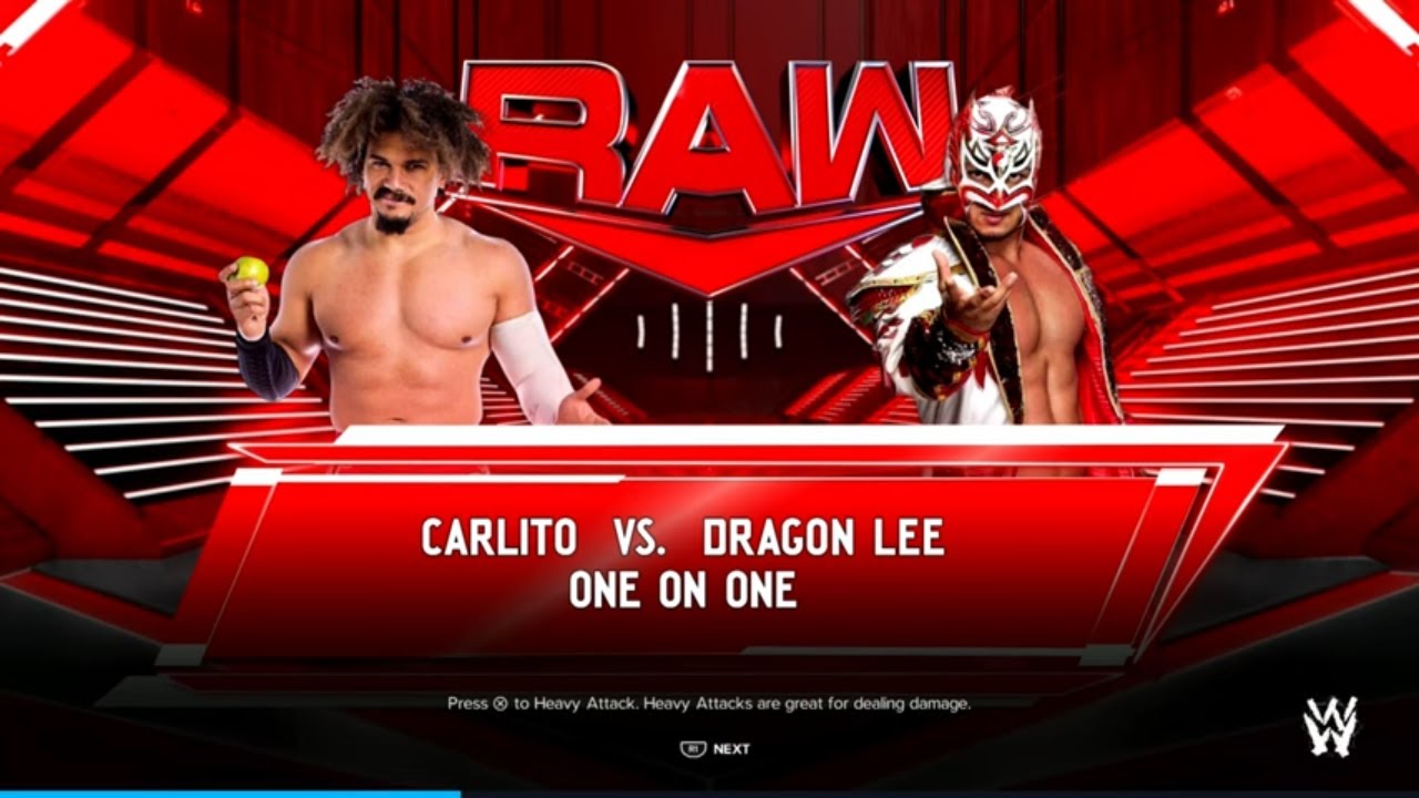 WWE Monday Night Raw Dragon Lee vs Carlito - YouTube