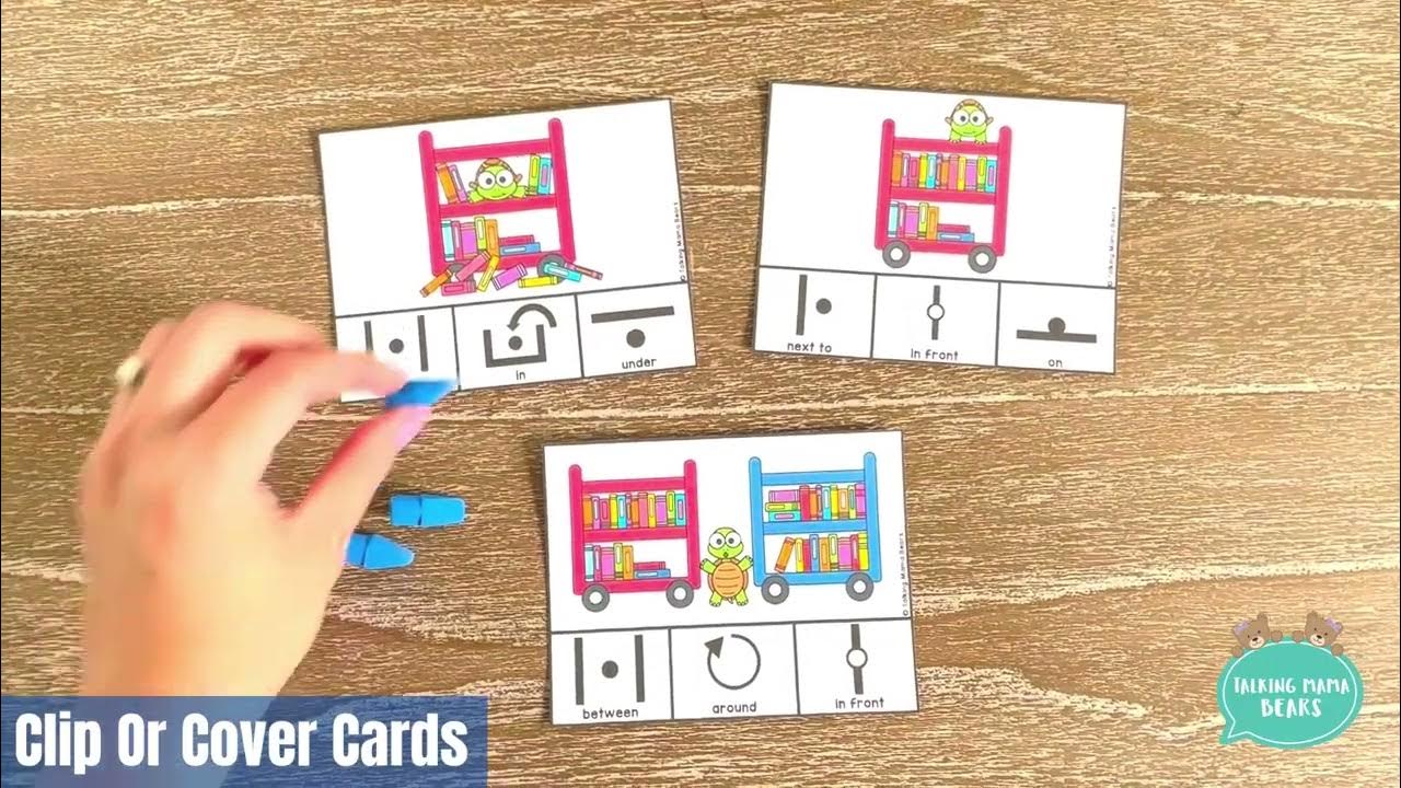 Back To School Spatial Preposition Cover Or Clip Cards - YouTube