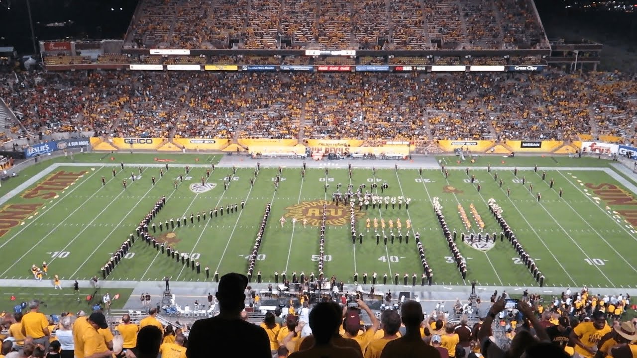 ASU Sun Devil Marching Band Halftime 9/9/2017 - YouTube