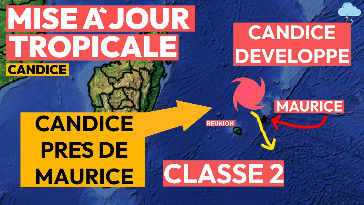 Le cyclone Candice se forme et se rapproche à Maurice! - YouTube