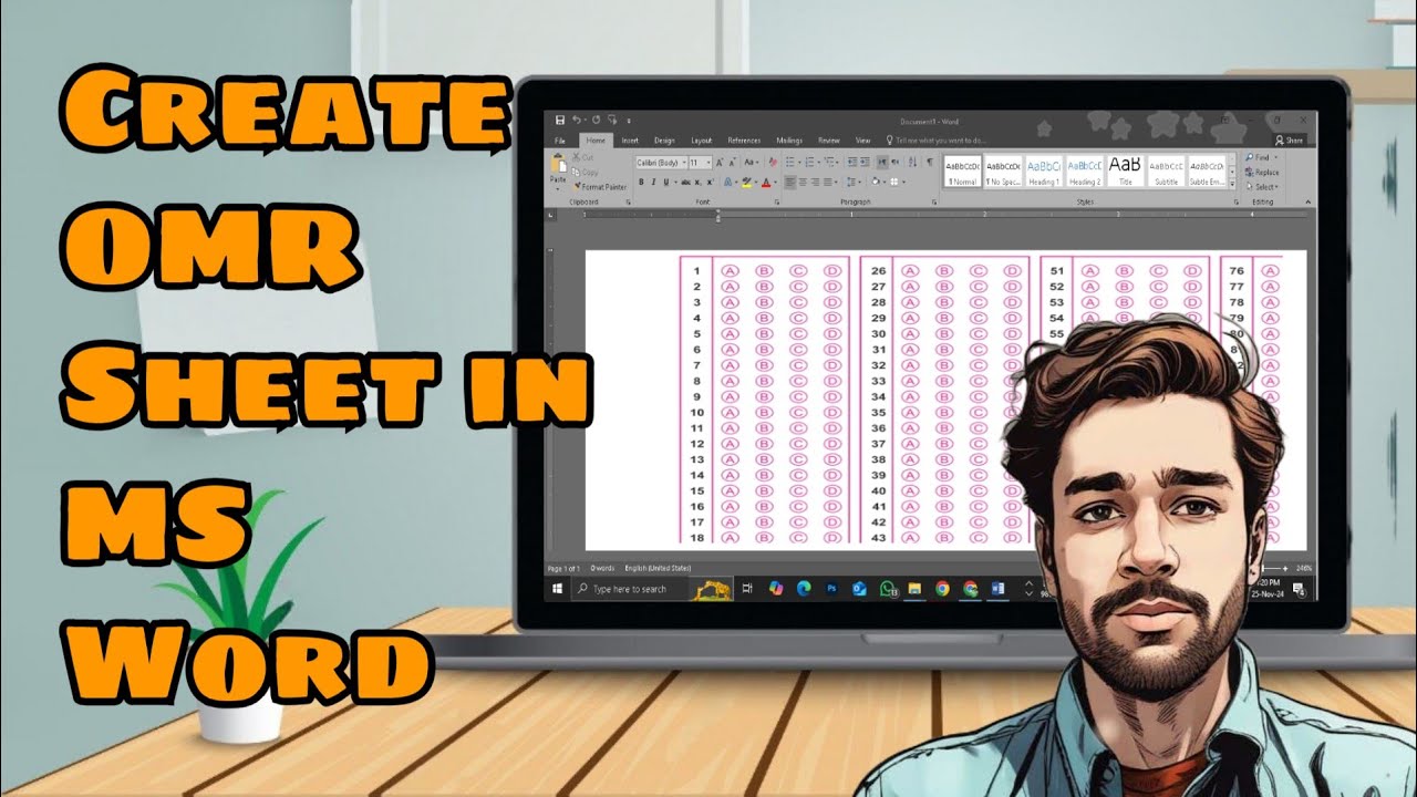 How to Create OMR Sheet in MS Word - YouTube