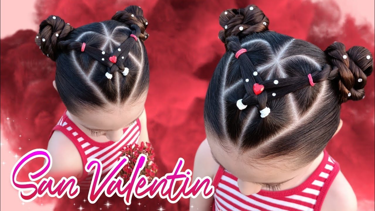 PEINADO DE CORAZÓN PARA NIÑAS ️+TÉCNICA PARA REALIZAR UN CORAZÓN ...