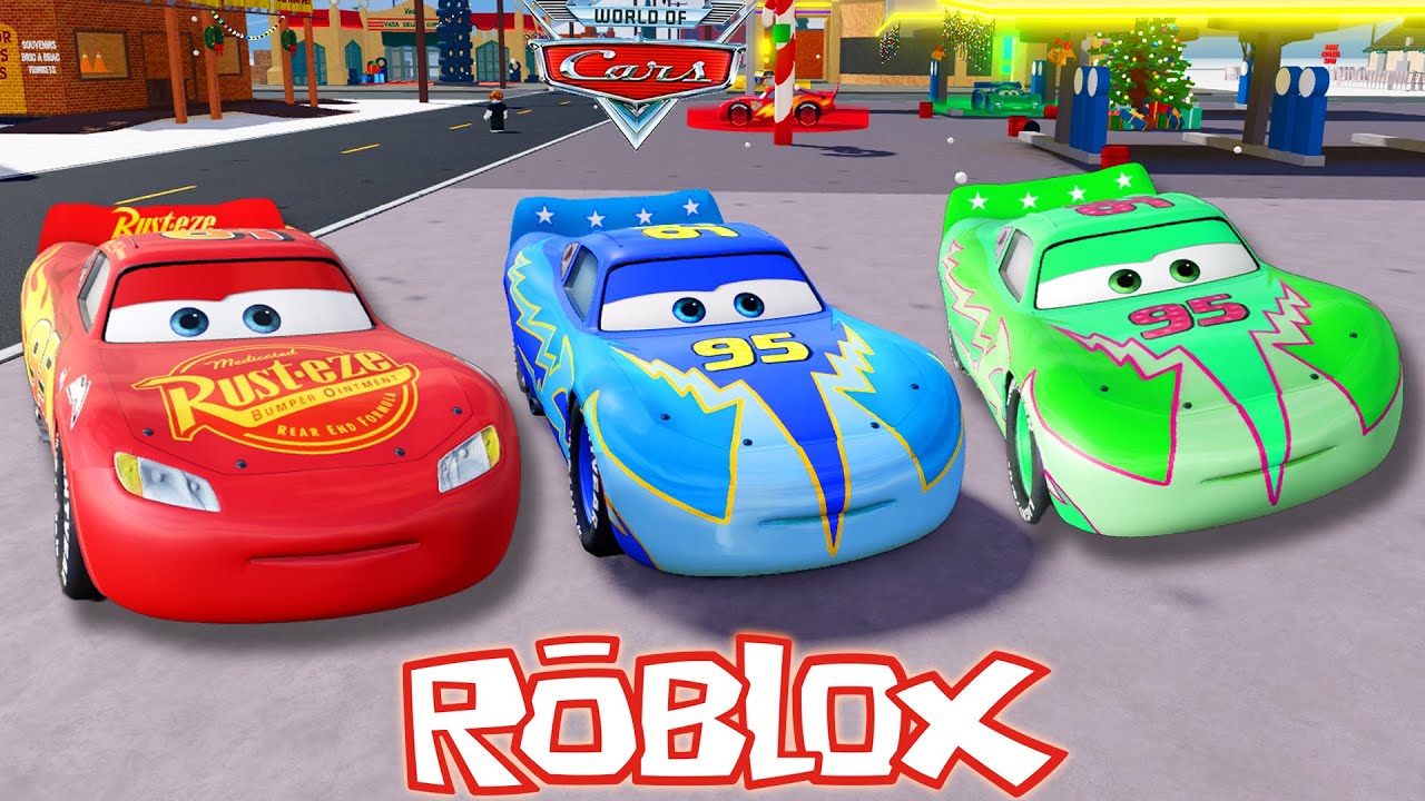 Crazy McQueen Clones VS Radiator Springs in Roblox World Of Cars! RP ...