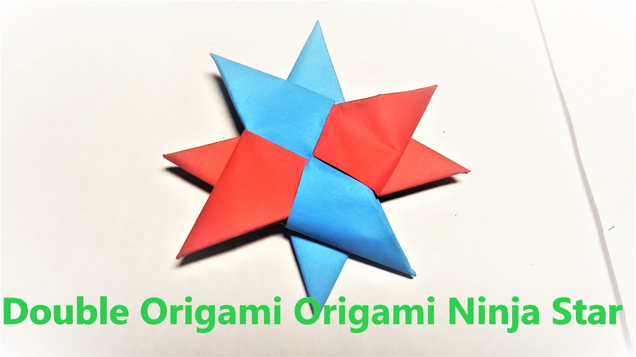 Double Origami Ninja Star Instructions - YouTube