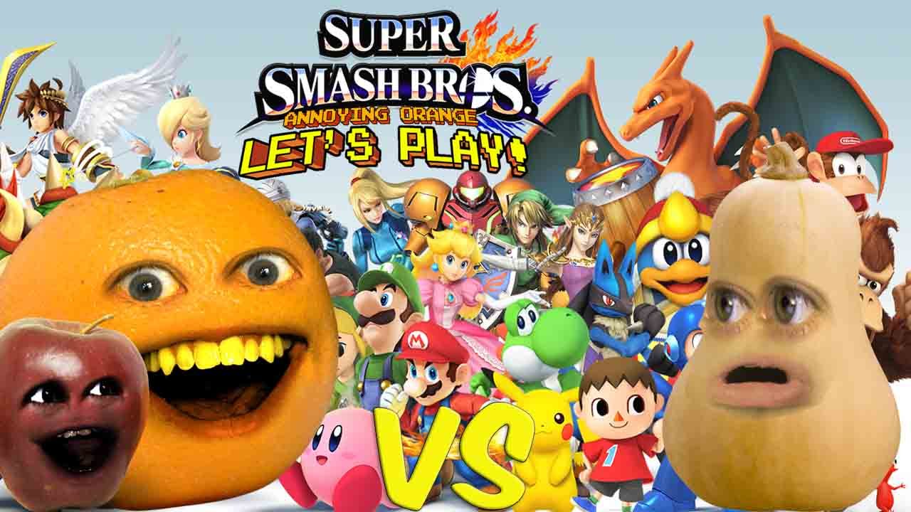 Super Smash Bros - Annoying Orange vs Squash! - YouTube