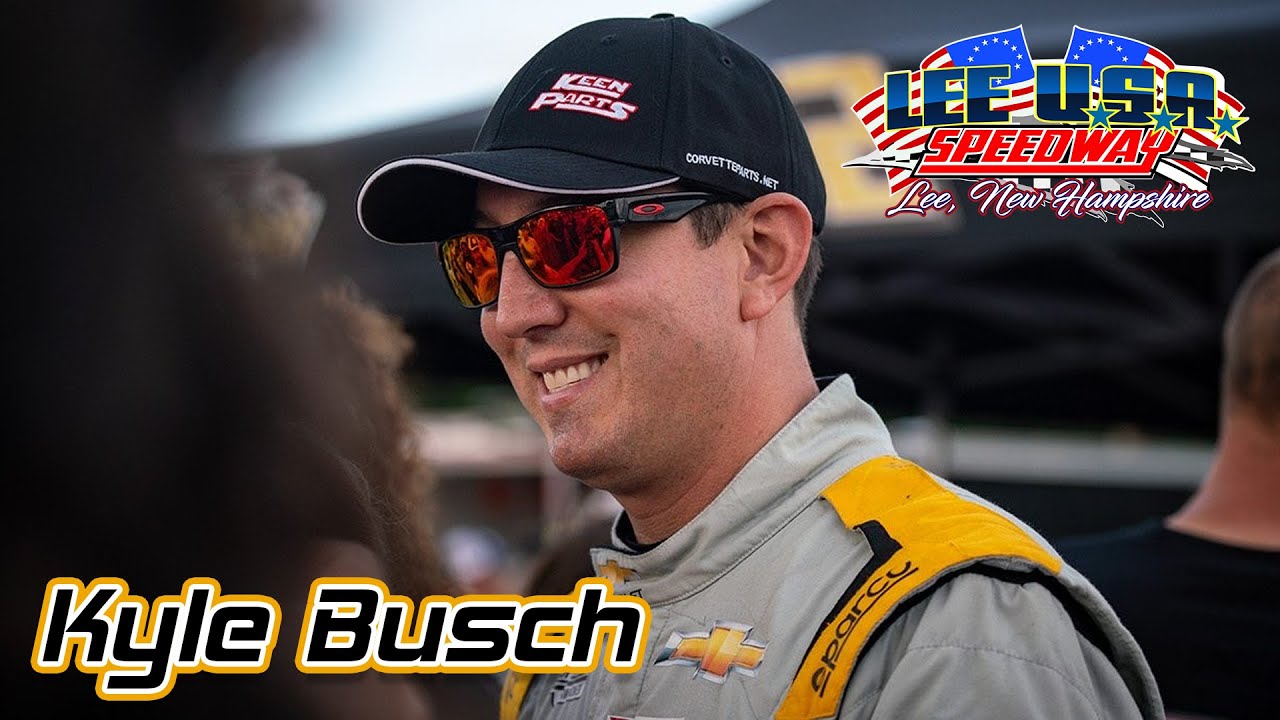 NASCAR Star Kyle Busch races at Lee USA Speedway - YouTube