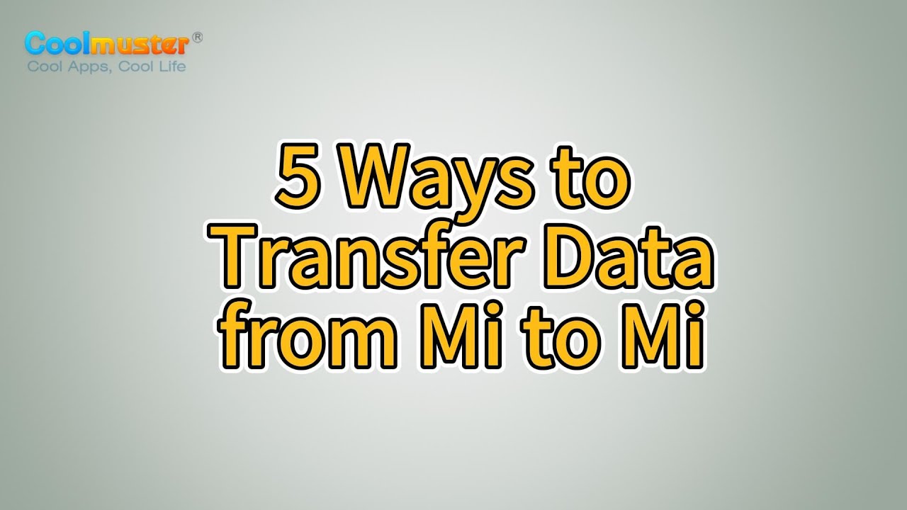 How to Transfer Data from Mi to Mi [5 Proven Methods] - YouTube