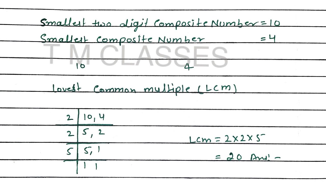 The LCM of the smallest two digits composite number and the smallest ...