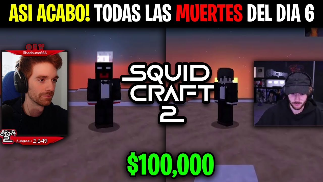 ASI ACABO SQUID CRAFT 2 | TODAS LAS MUERTES DE SQUID CRAFT GAMES 2 DIA ...