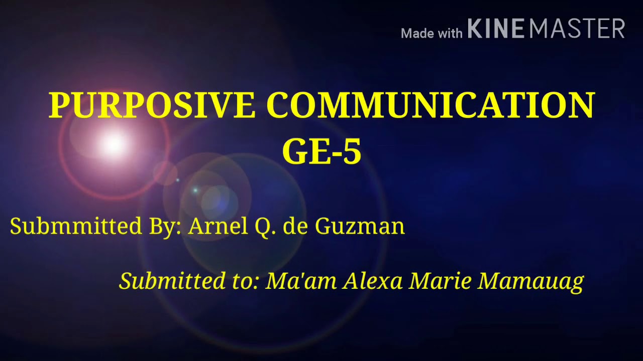 GE-5 "THE 9 PRINCIPLE OF EFFECTIVE COMMUNICATION - YouTube
