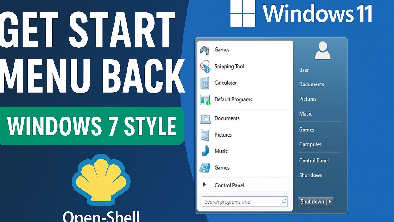 How to Get the Windows 7 Start Menu Back in 5 Seconds? - YouTube