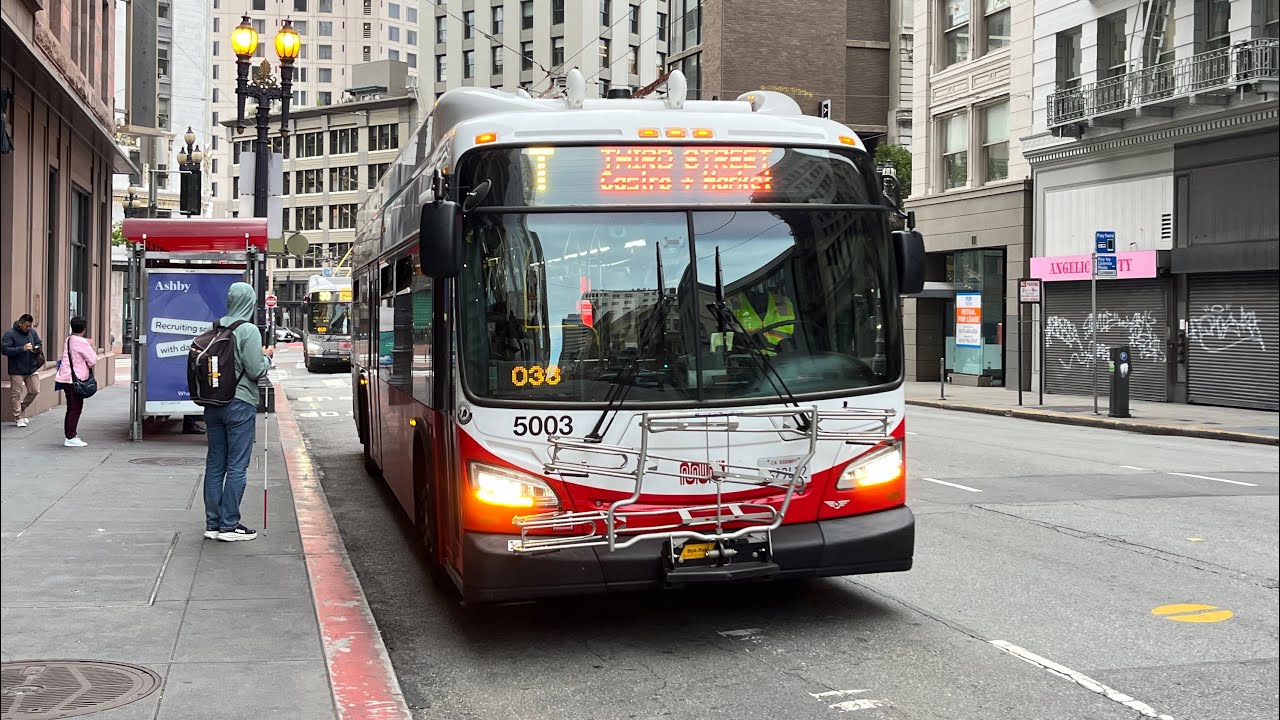 ⁴ᴷ⁶⁰ (FULL ROUTE) SF MUNI New Flyer XE40 #5003 on T Third St Bus - to ...
