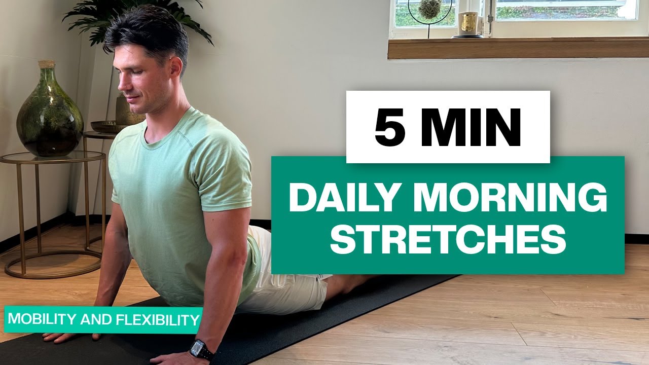 5 MIN | DAILY MORNING STRETCHES | MOBILITY AND FLEXIBILITY | PHYSIO ...