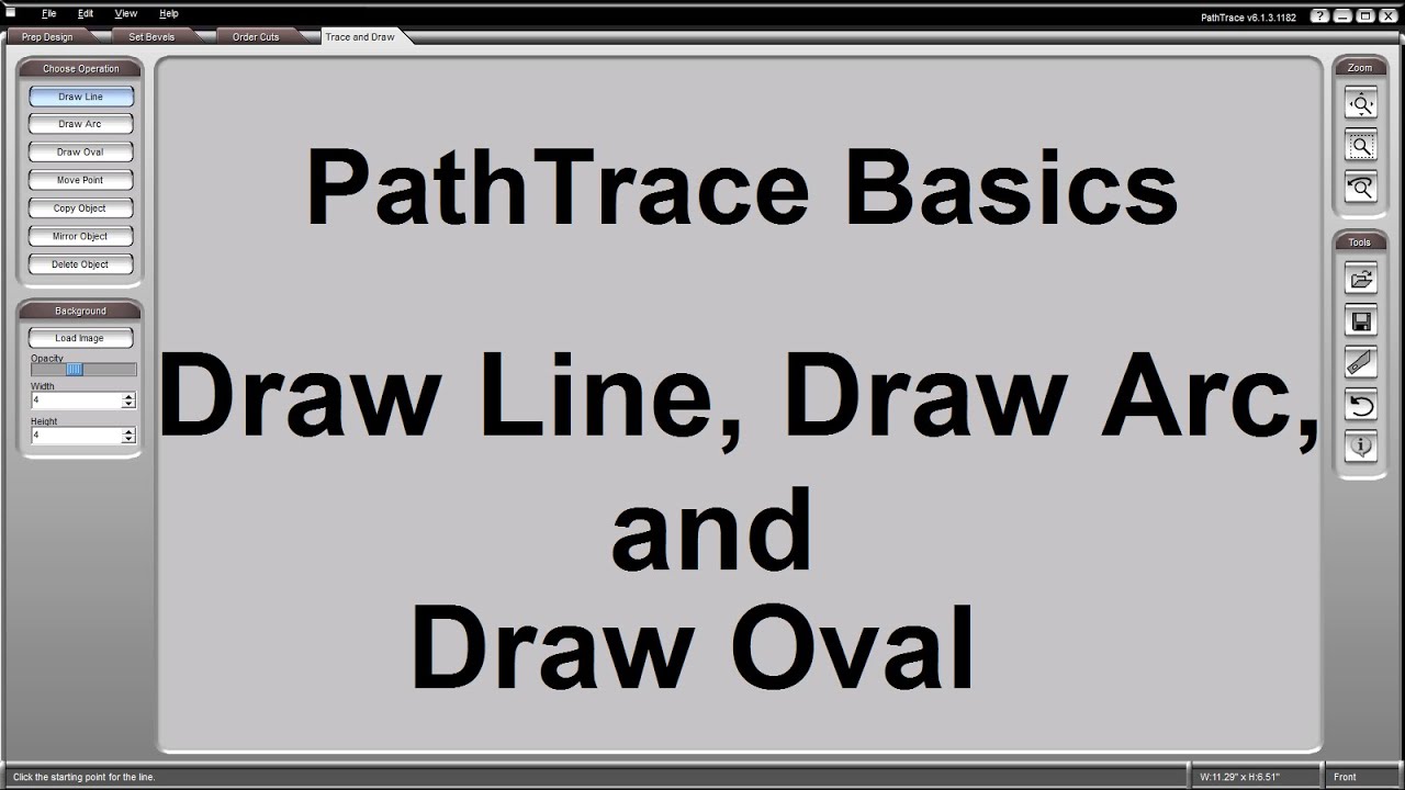 PathTrace Basics: 1/10 - Draw Line, Draw Arc, and Draw Oval - YouTube