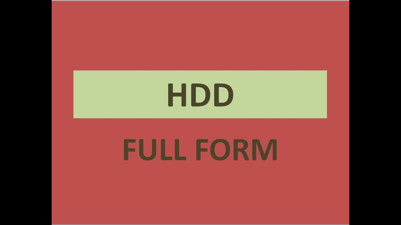 hdd || hdd full form || full form of hdd || hdd stands for - YouTube