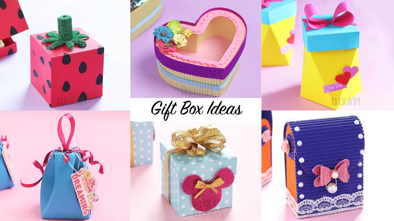 6 Gift Box Ideas | DIY Gift Boxes | Gift Ideas - YouTube