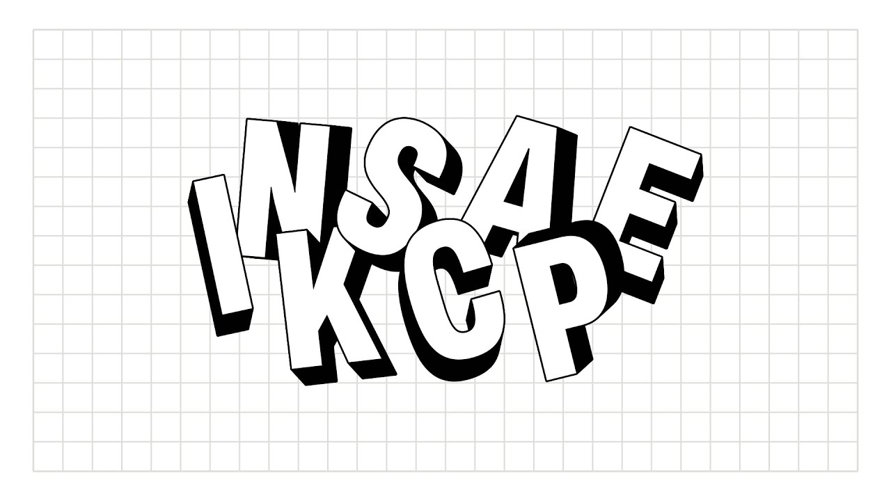 3D Text Shadows in Inkscape - Tutorial - YouTube