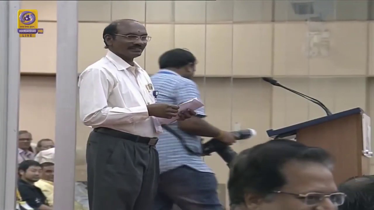 Dr. K. Sivan, Chairman, ISRO congratulating other Scientists - #PSLVC47 ...
