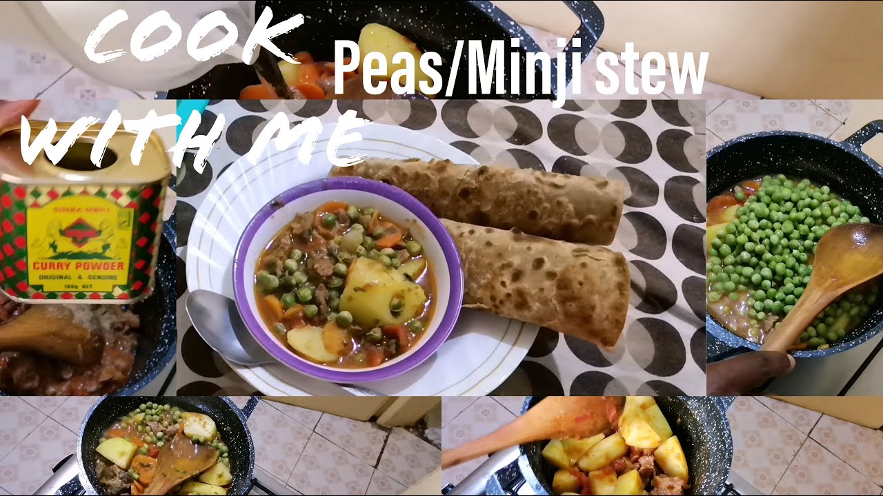 PEAS/ MINJI STEW & CHAPATI. Cook with me - YouTube