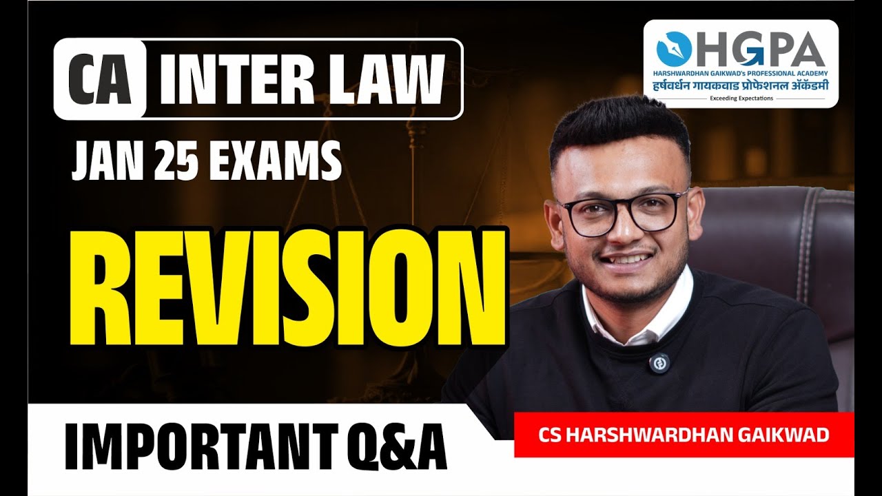 CA INTER LAW IMPORTANT Q AND A JAN 25 EXAMS | REVISION | EXPECTED Q AND ...