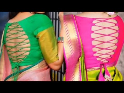 zigzag back keyhole neck design in easy way//back neck blouse design ...