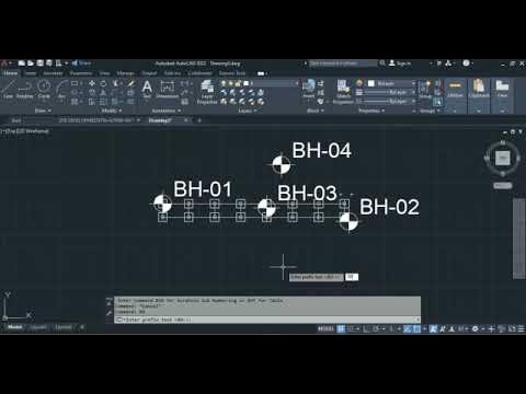 Auto Numbers and bench mark in autocad | AutoLisp - YouTube