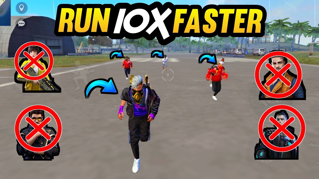 TOP 5 TRICKS IN FREE FIRE | RUN 10X FASTER THAN DJ ALOK, CHRONO WITH DJ ...