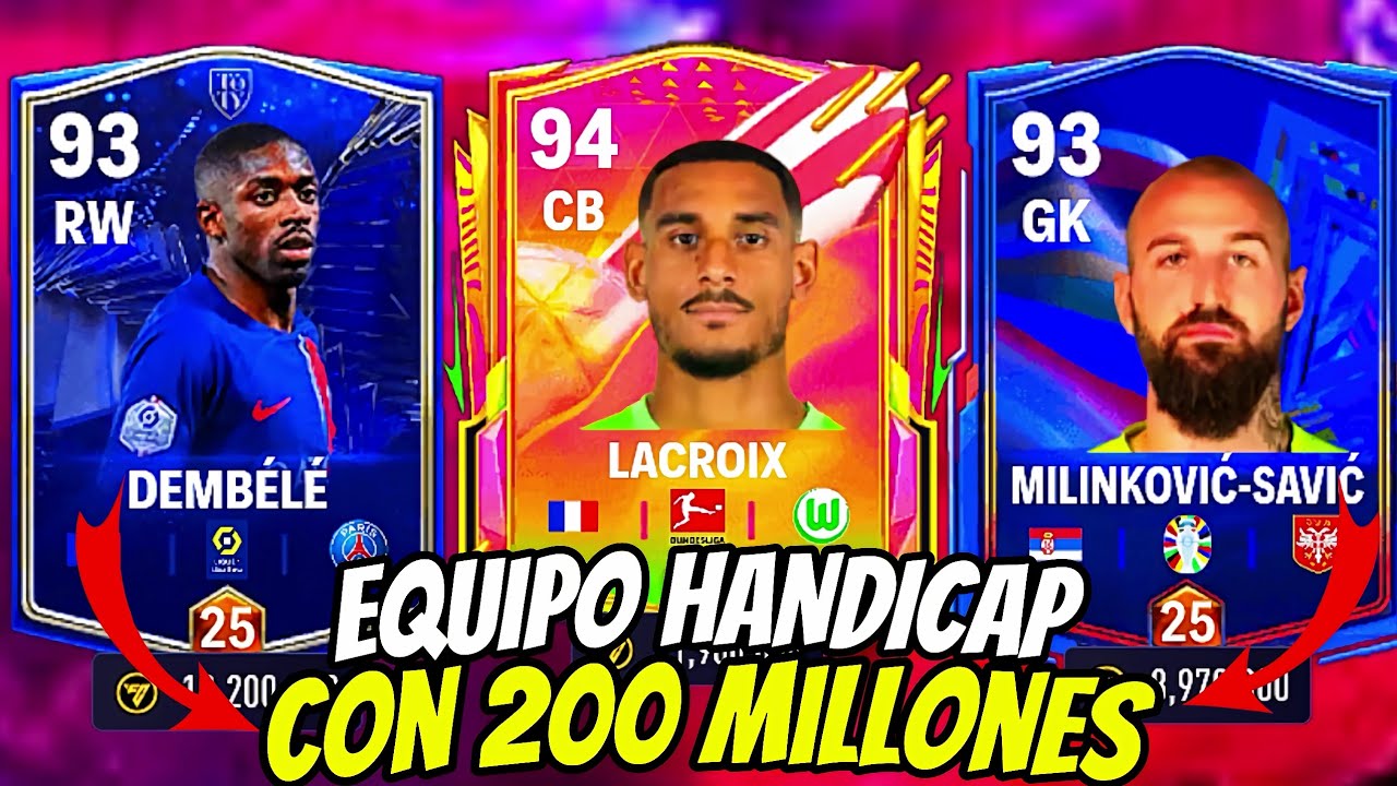 😱 PLANTILLA CALIDAD PRECIO(HANDICAP) CON 200 MILLONES!! 😱 | FC MOBILE ...