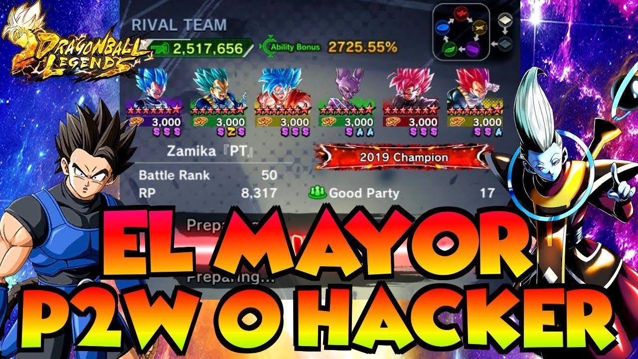 DRAGON BALL LEGENDS EL MAYOR PAY TO WIN O HACKER - YouTube