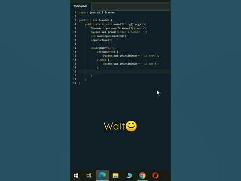 Even/Odd Number Checker using a While Loop in Java | #shorts #shortvideo #short #java - YouTube