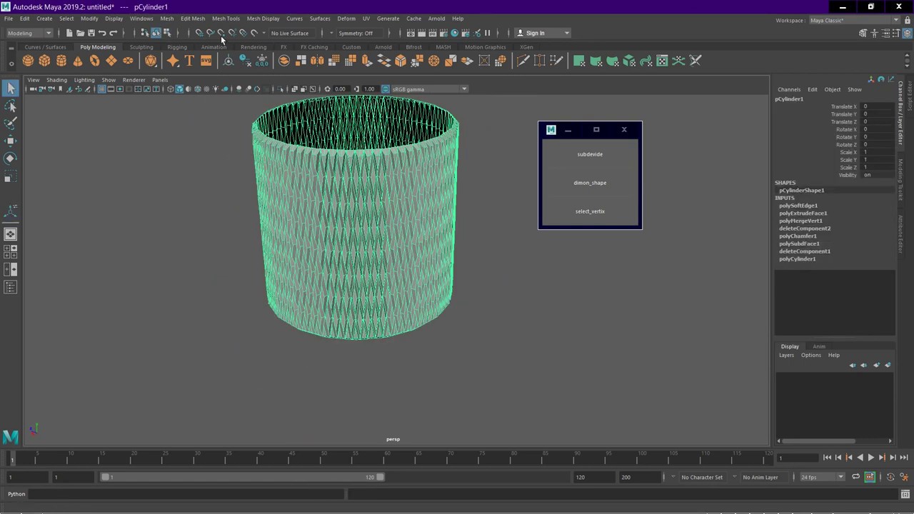 Maya Diamond Shape Script - YouTube