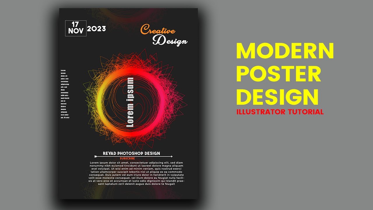 Modern Poster Design Tutorial | পোস্টার ডিজাইন in Photoshop Tutorial ...