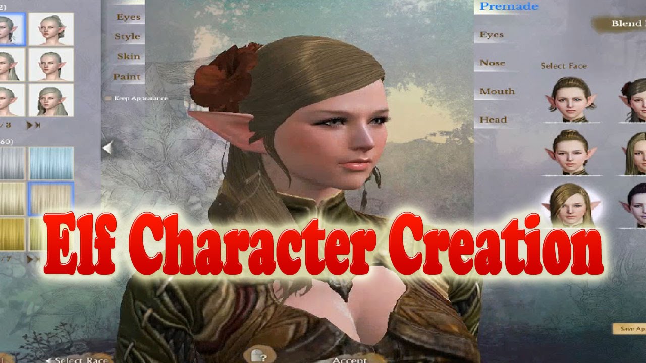 ArcheAge Character Creation Elf - YouTube