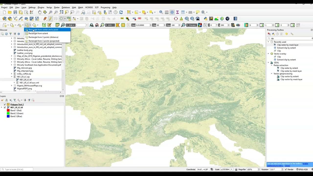 QGIS - Clip Raster Files - YouTube
