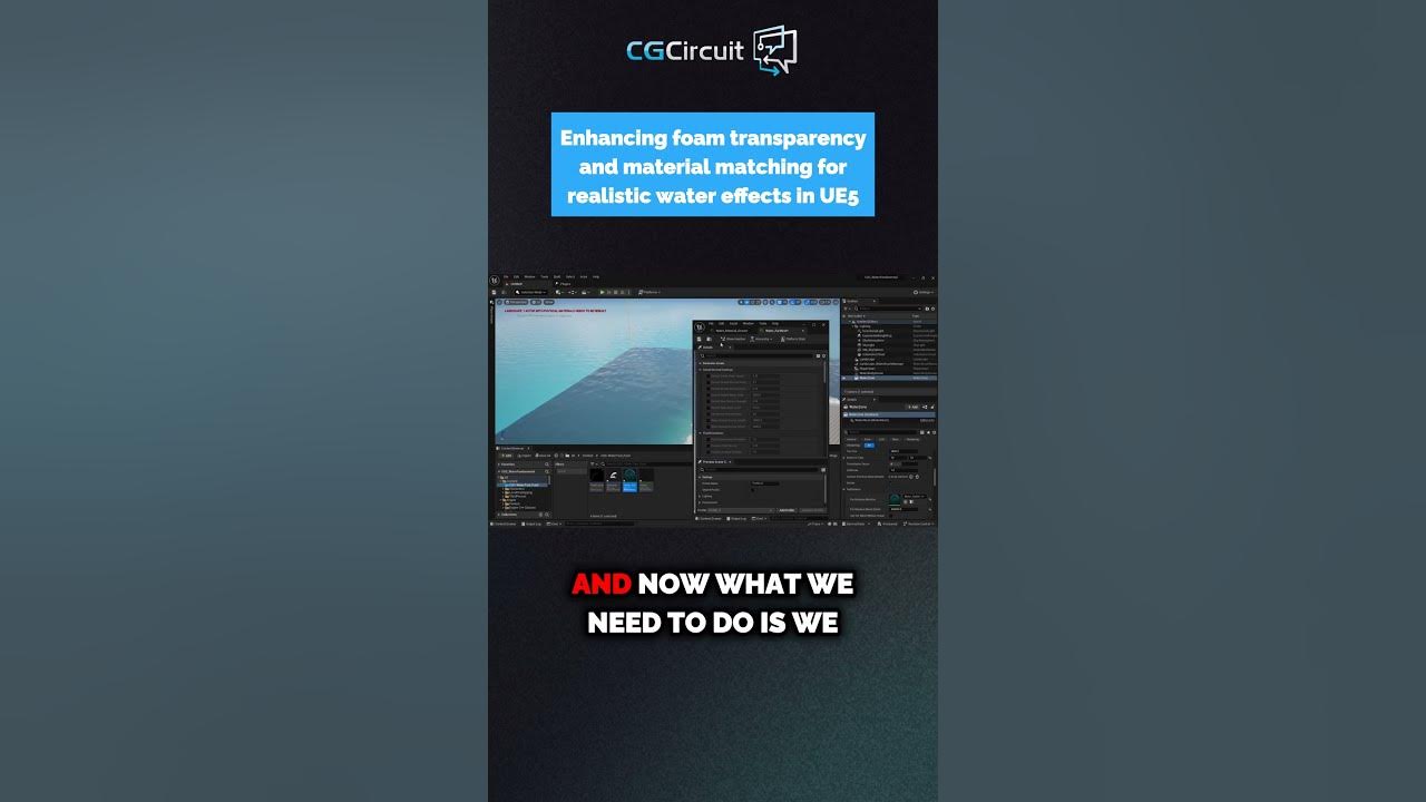 Water Material UE5: Essential Steps to Modify Water Zones -# Tip9 #cgcircuit #unrealengine # ...