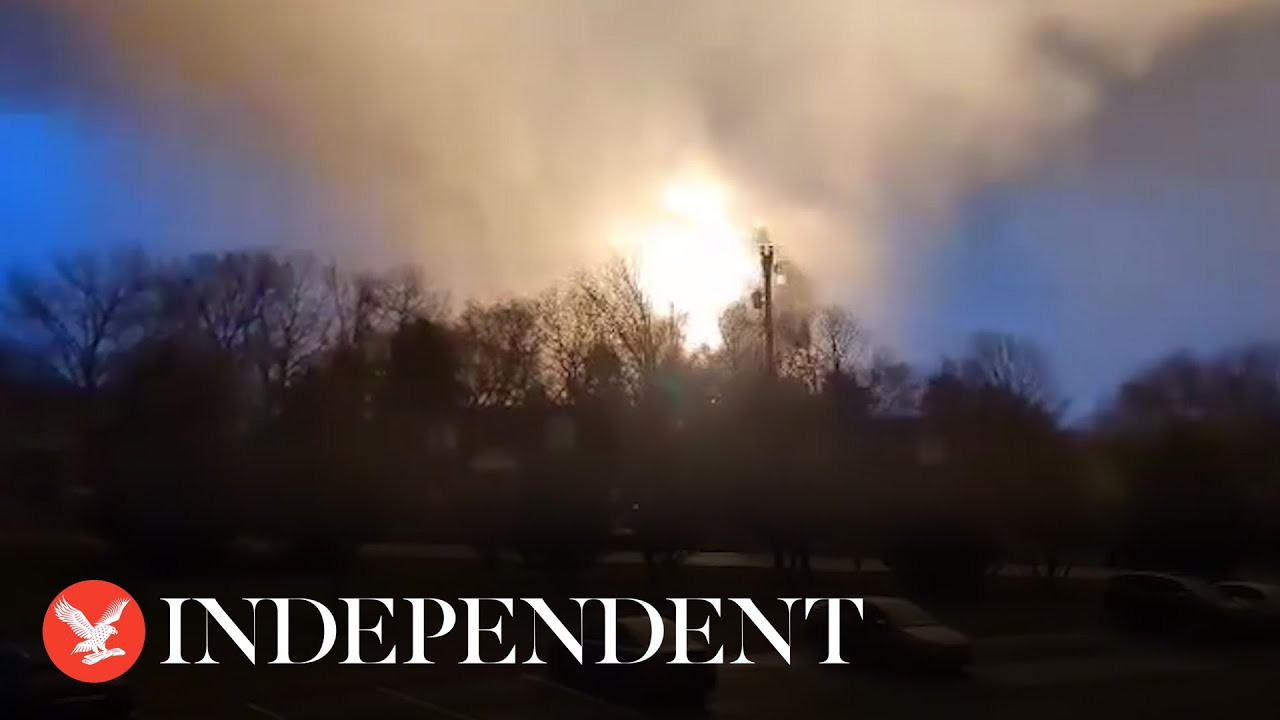 Tennessee tornado sparks explosion and fireball as storms sweep through ...