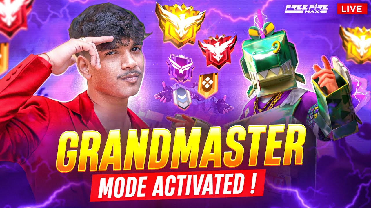 🔥Grandmaster Live Rank Push Free Fire Telugu - Dhanush FF Gamer ...