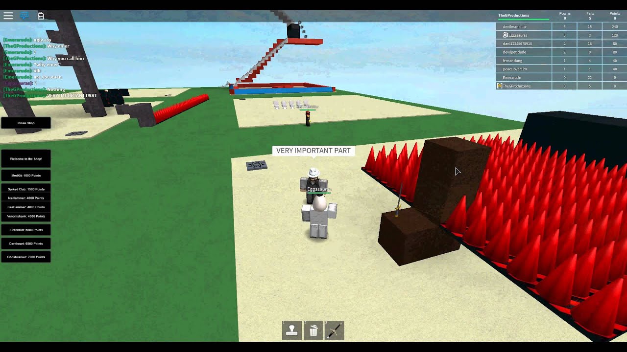 ROBLOX how to make a spawn trap - YouTube