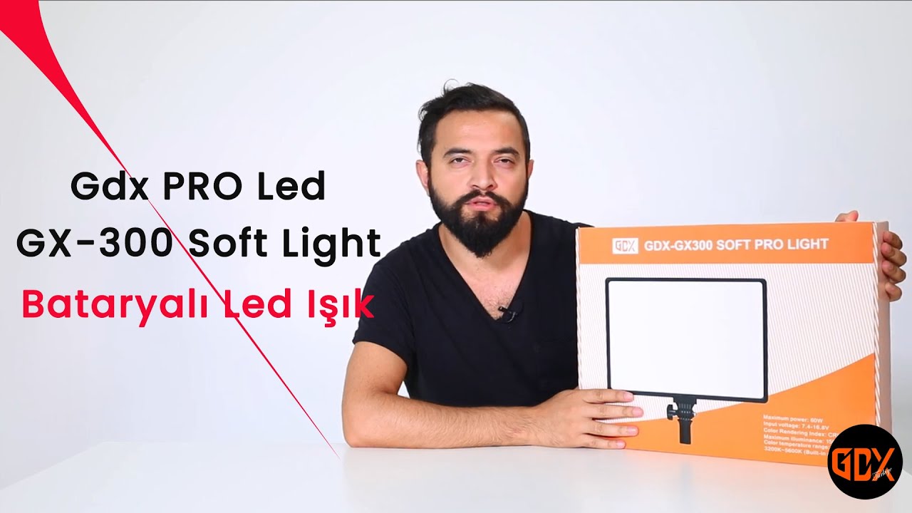 Gdx PRO Led GX-300 Soft Light Bataryalı Led Işık - YouTube