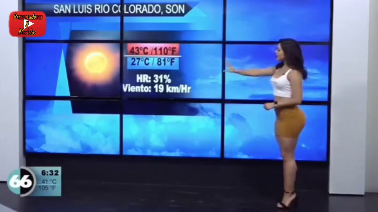 Hermosa presentadora de tv mexico chica del clima - YouTube