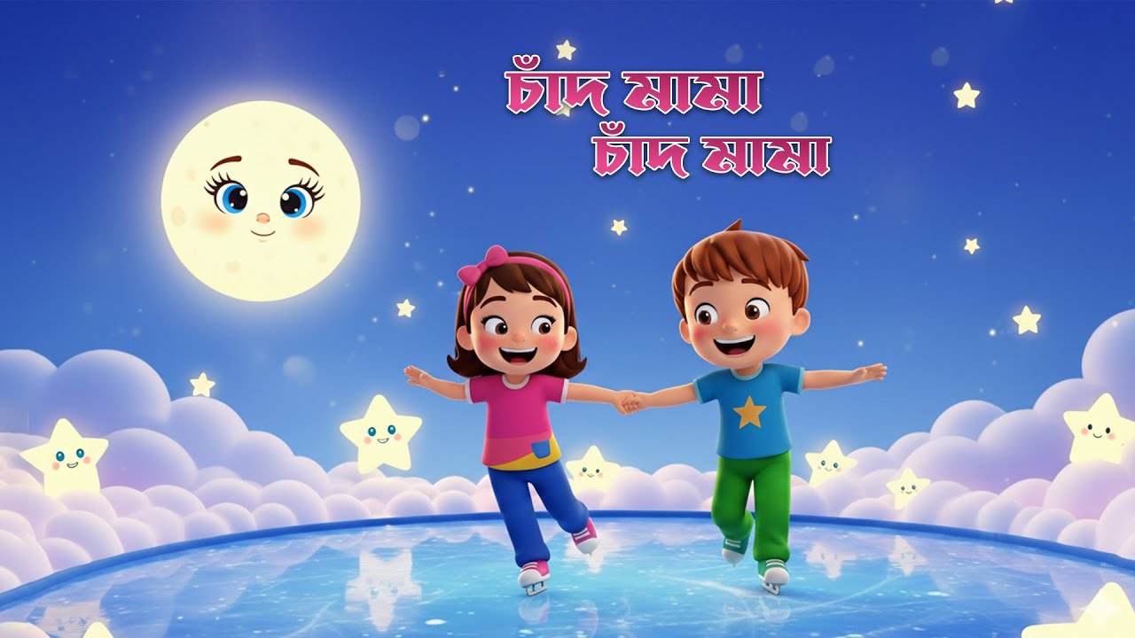 Chand Mama Chand Mama | চাঁদ মামা | Bengali Rhymes for kids | Bangla ...
