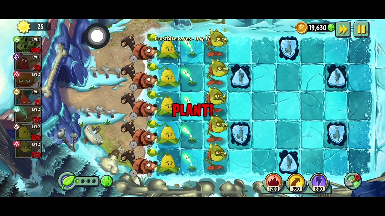 Plants Vs Zombies Frostbite Caves Day 12 - YouTube