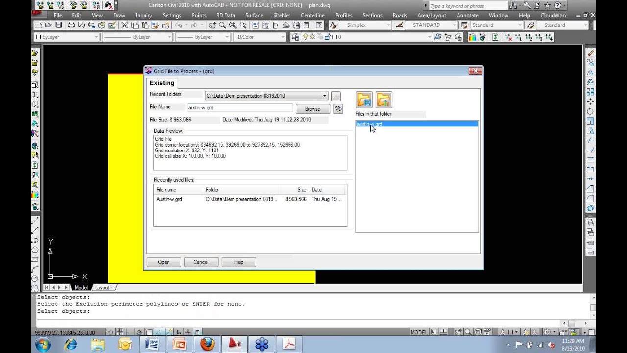 Working with DEM Files in Carlson Software - YouTube