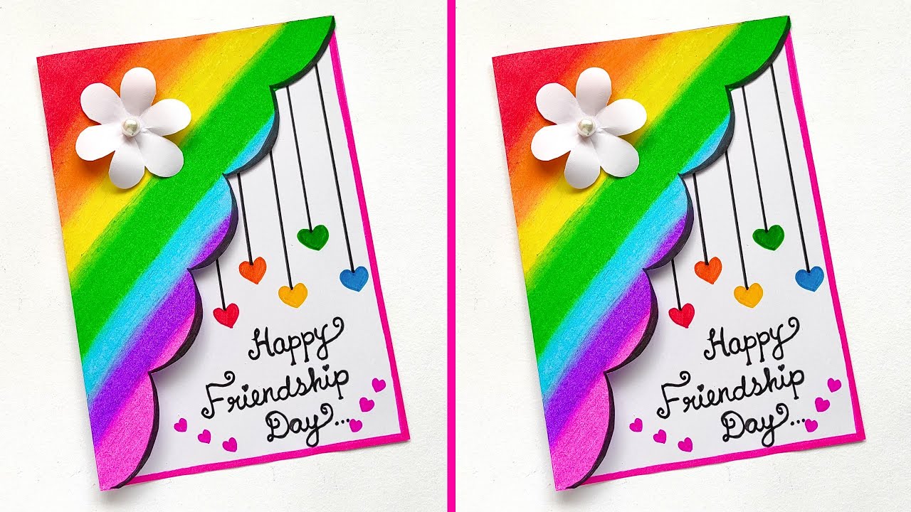 Friendship day greeting card | Easy and Beautiful Friendship day card ...