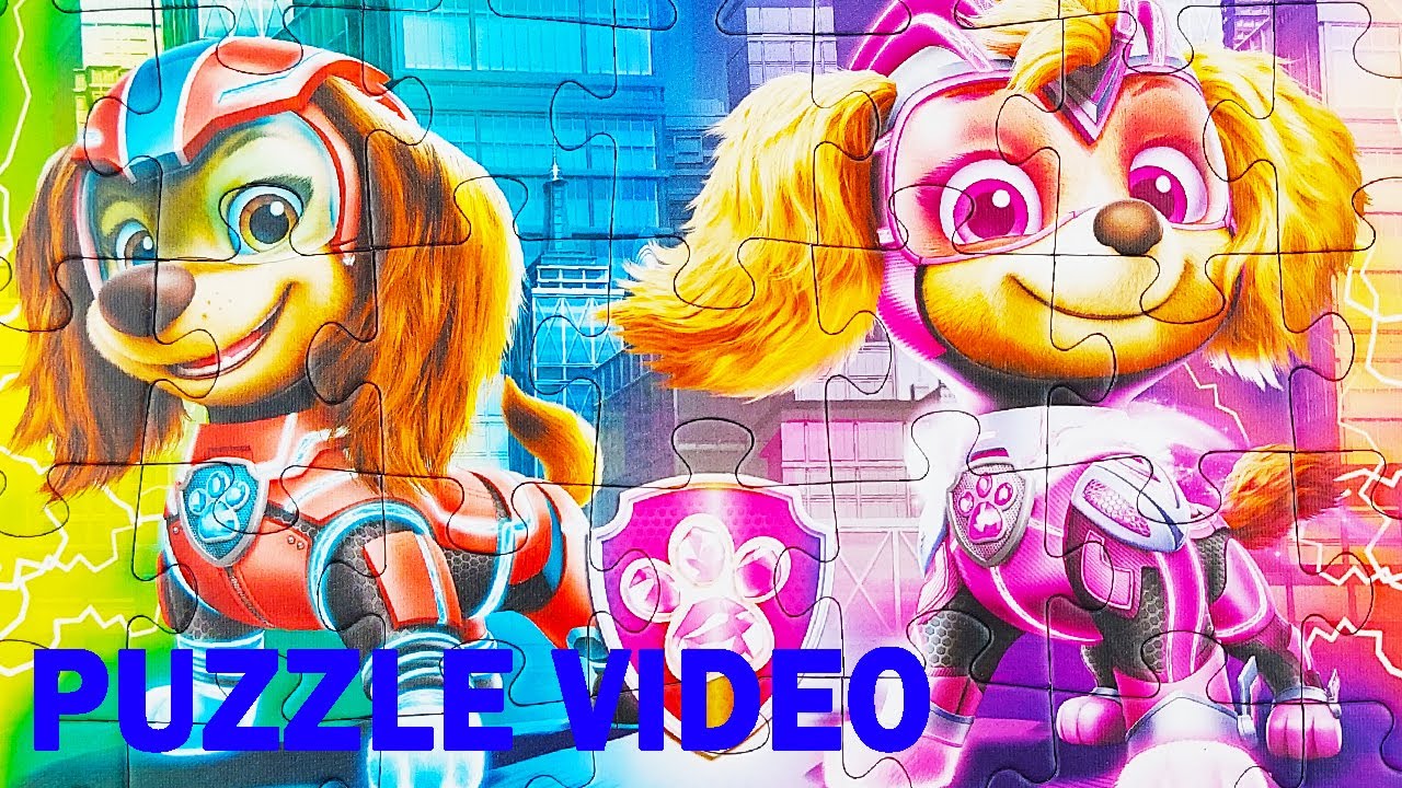 Skye and Liberty - Paw Patrol | Putting Together Jigsaw Puzzle For Kids ...