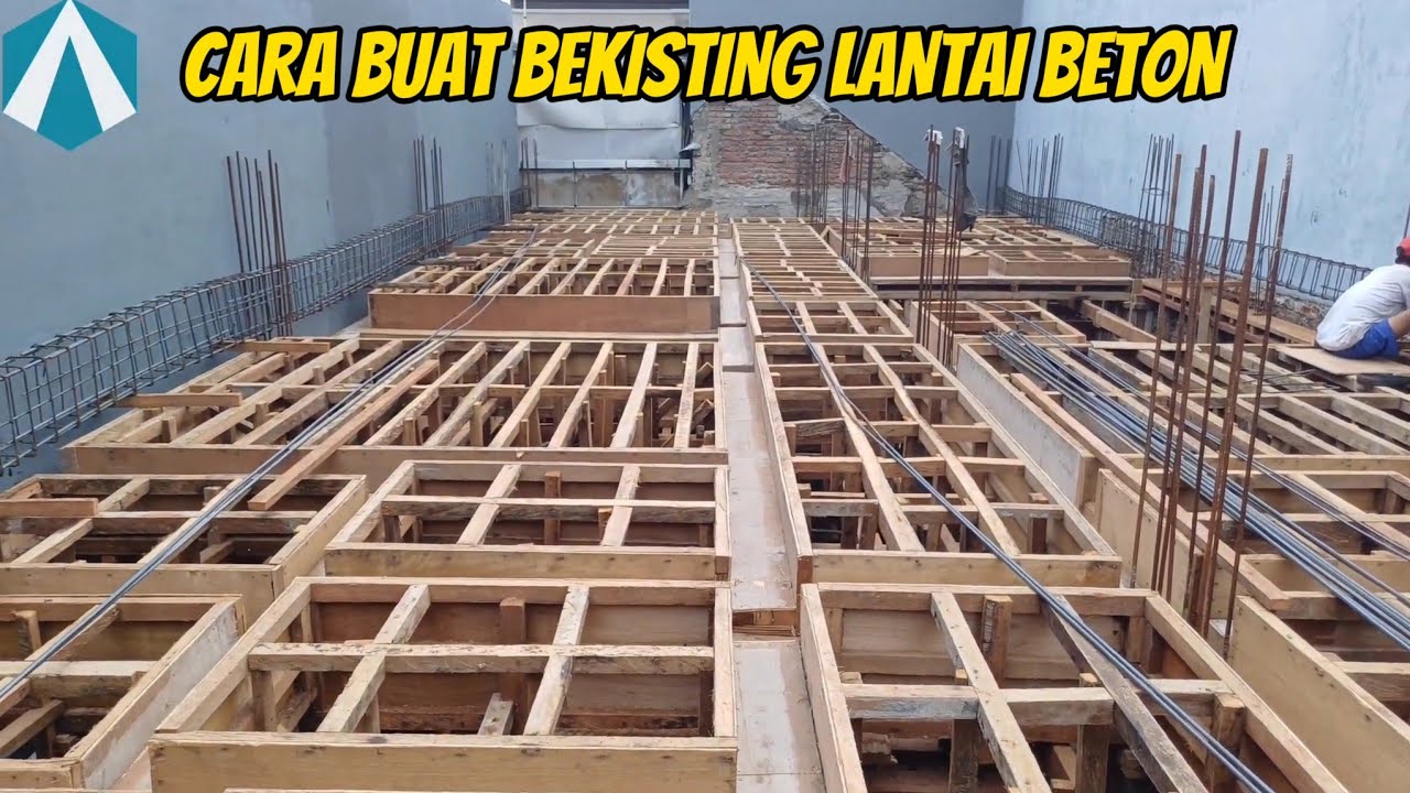 Proses pembuatan Bekisting lantai beton - YouTube