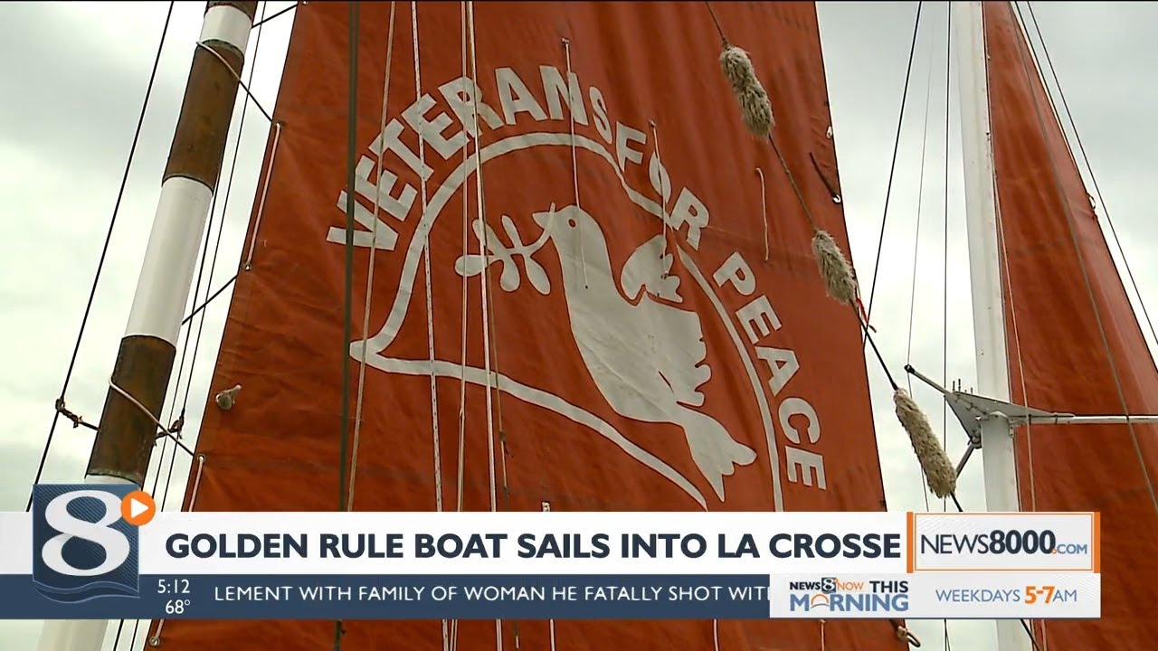 Golden Rule Boat sails into La Crosse - YouTube