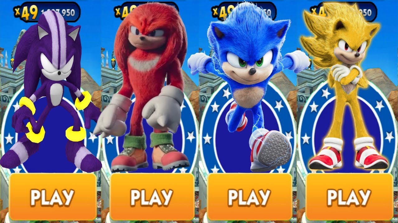 Sonic Dash - Darkspine vs All Movie Characters Movie Sonic Movie ...